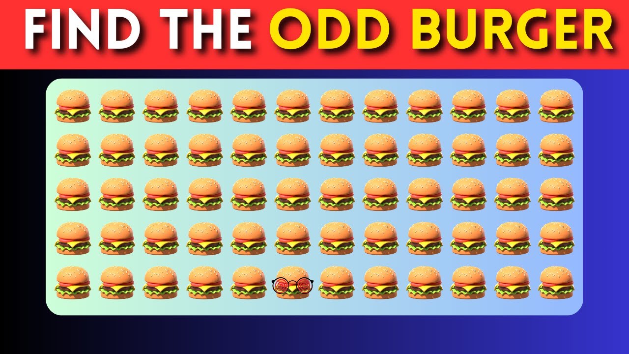 Find the ODD One Out - Junk Food Edition 🍕🍩🍔 - Emoji Quiz - YouTube