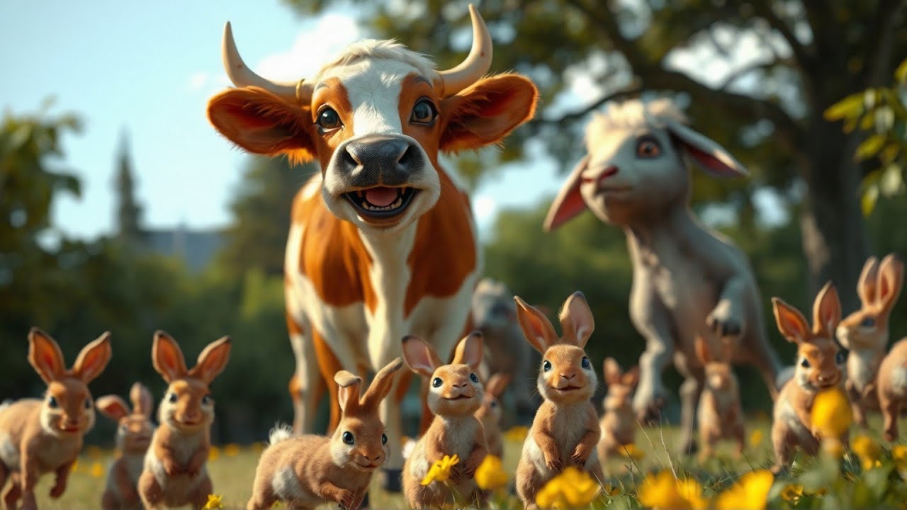 Coco Cow Dances Around | Fun Farm Animal Song for Kids | Nursery Rhymes ...