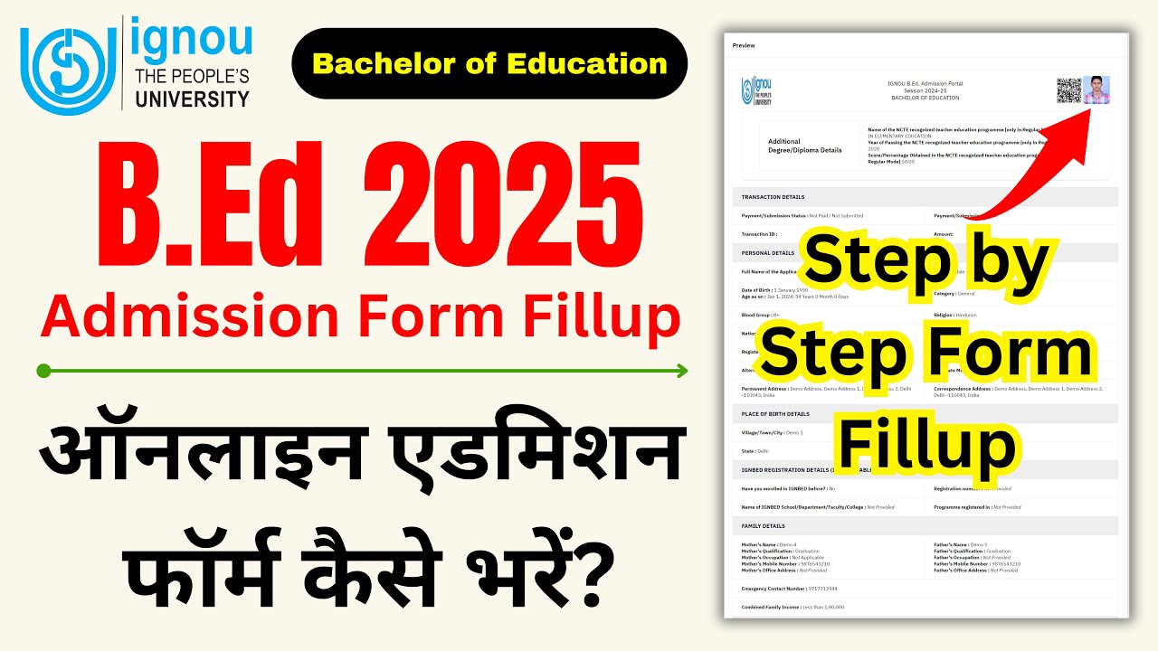 IGNOU BED 2025 Application Form Apply Online | BED Eligibility Criteria ...