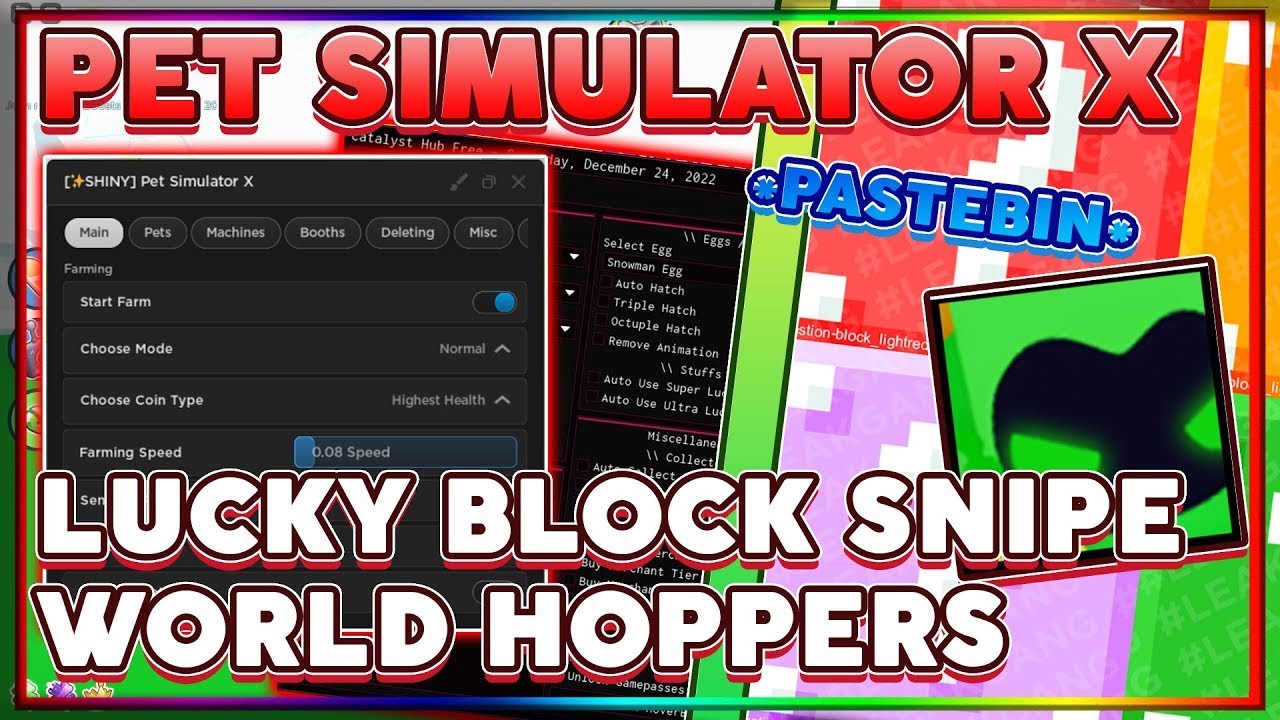 PET SIM X NEW YEAR / LUCKI DOMINUS / AUTOFARM RAINBOW LUCKI BLOCKS WITH ...