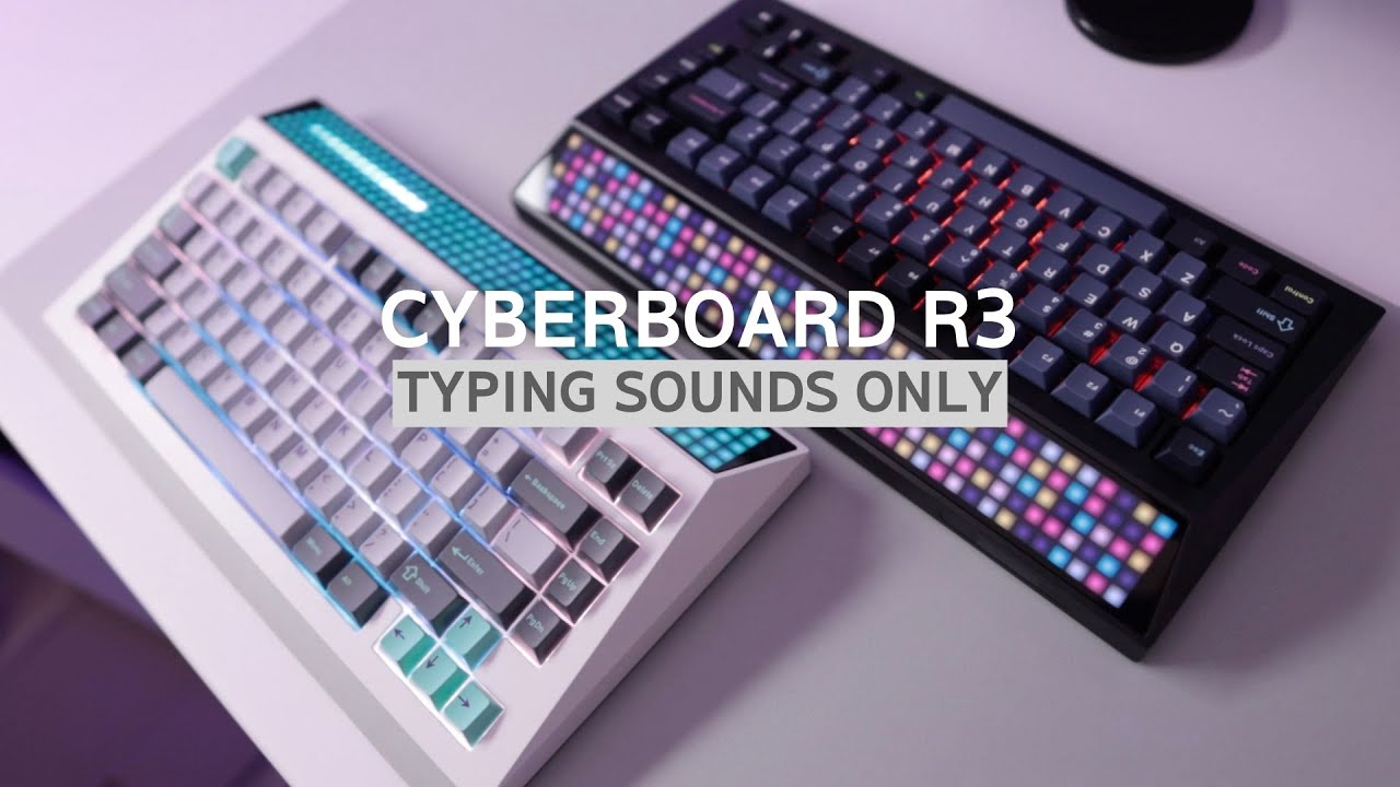 CYBERBOARD R3 Keyboard Typing Sounds Only (사이버보드 R3 키보드 사운드만) - YouTube