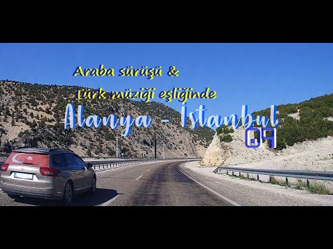 Araba sürüşü  Alanya   İstanbul, Türk müziği eşliğinde  09