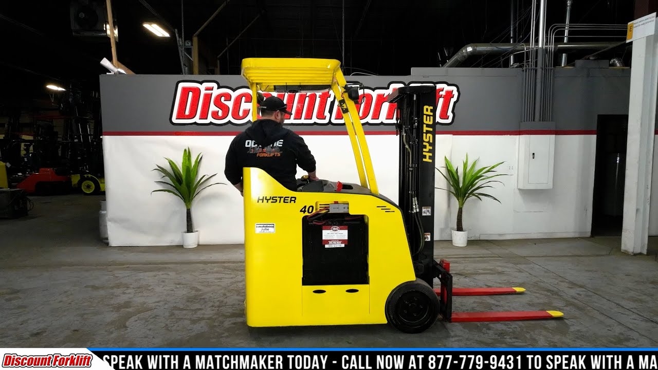 HYSTER E40HSD 4,000 lb Electric #596M - Forklift for Sale - YouTube