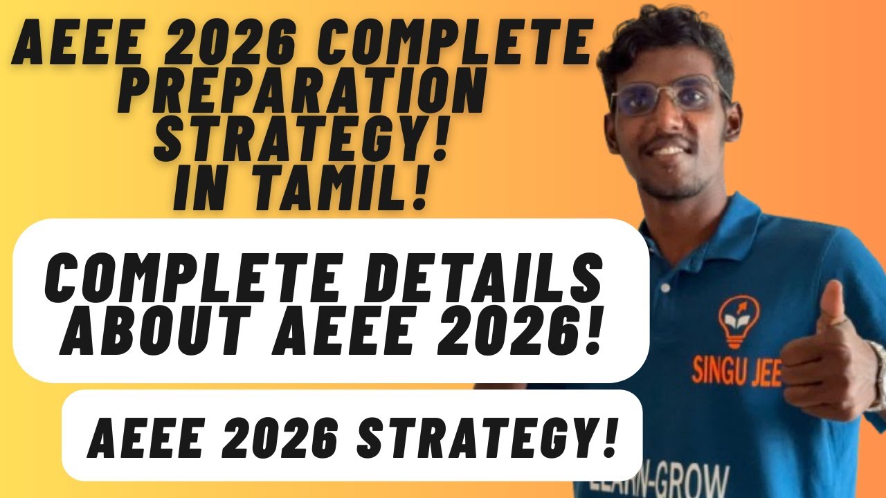 AEEE 2026 Strategy in Tamil | Complete Preparation Strategy | AEEE 2026 ...