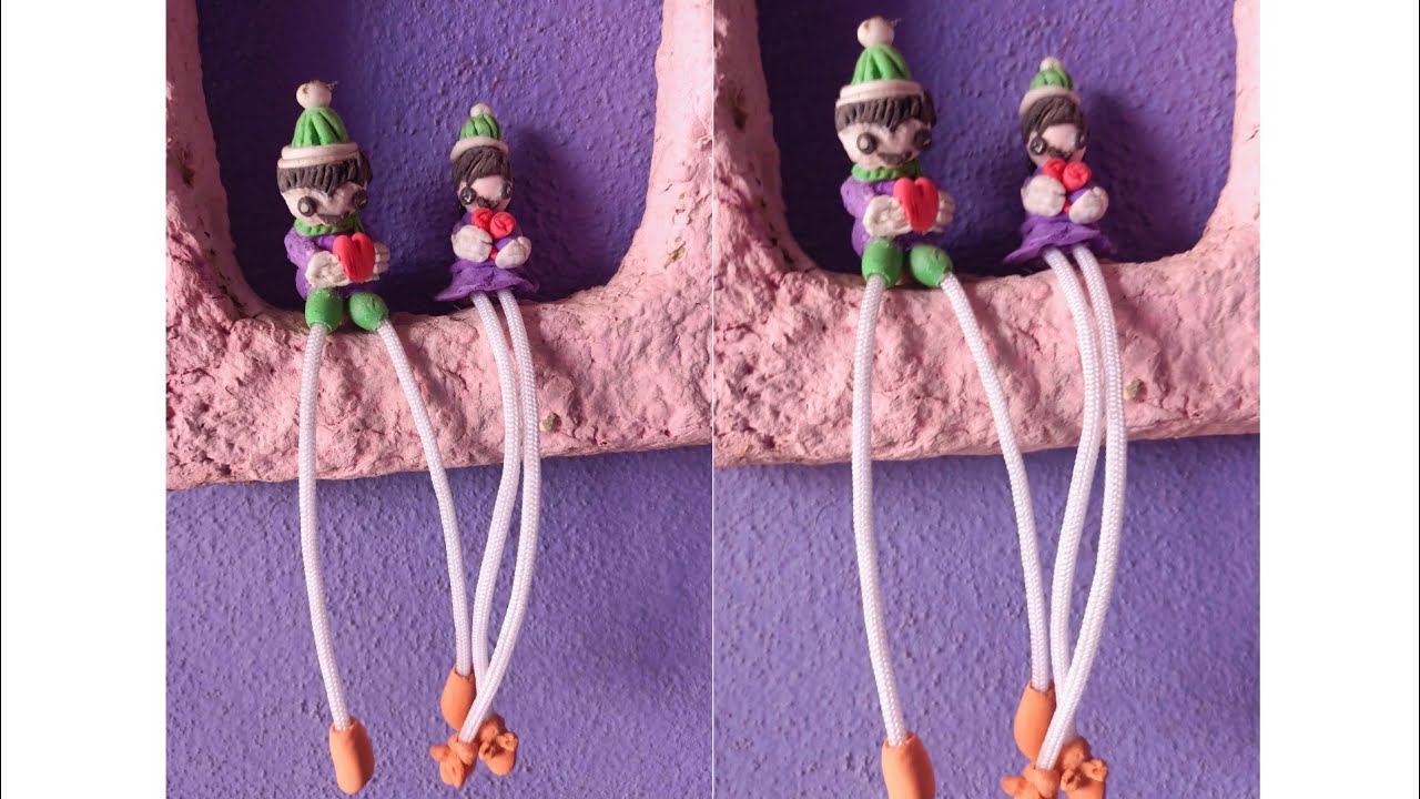 diy hanging super clay Long legs dolls /diy cute 🥰 wall hanging craft ...