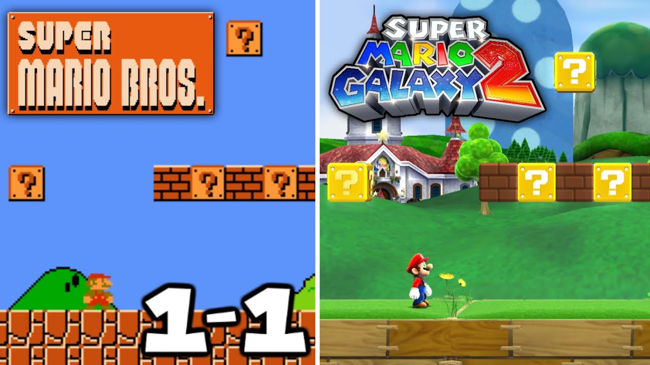 Super Mario Bros World 1-1 Remastered in Super Mario Galaxy 2 - YouTube