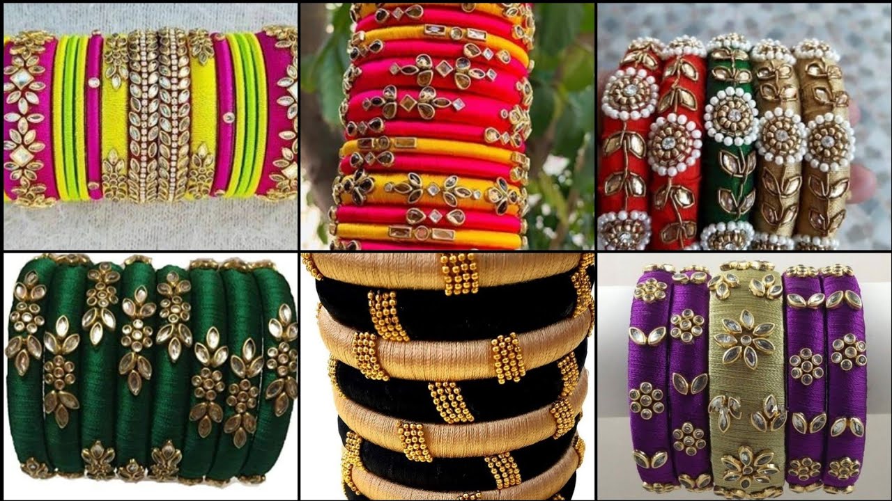 //silk thread bangles designs//thread bangles ideas// - YouTube