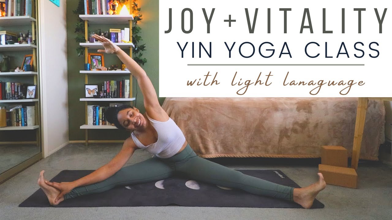 Yin Yoga with Light Language for Joy & Vitality | 1 Hour Yin Yoga Class ...