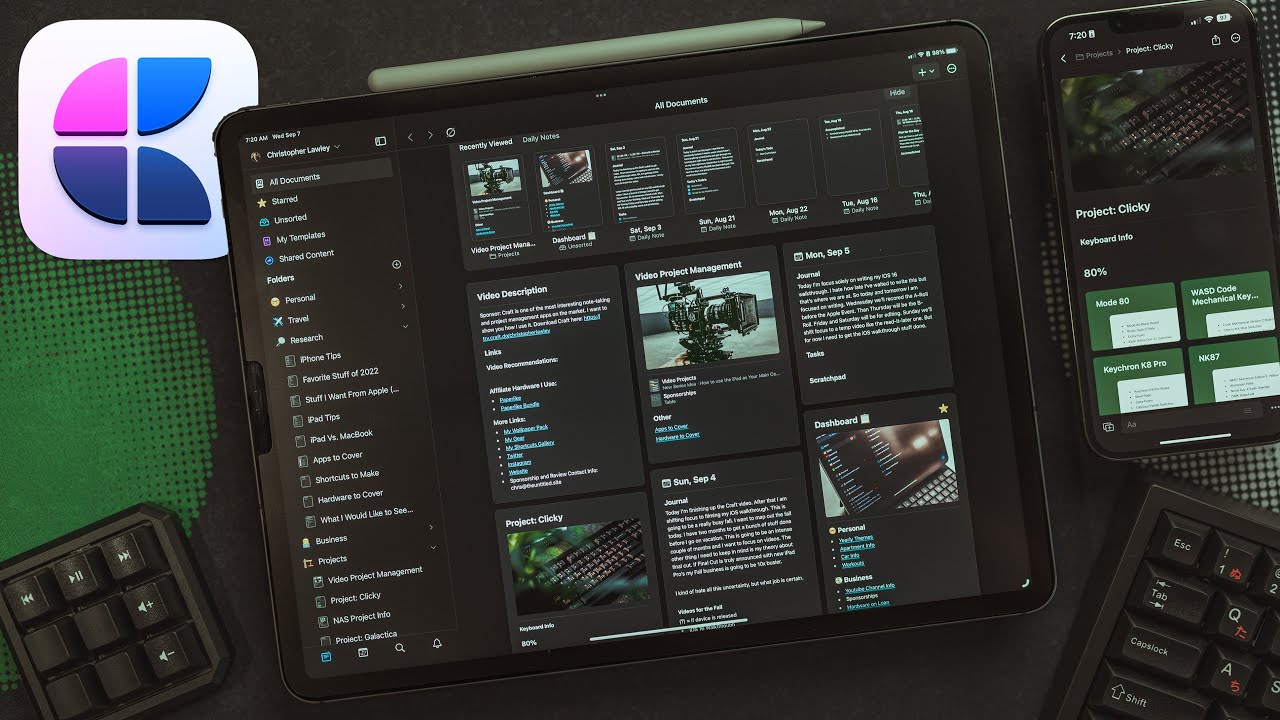 Using Craft for Note-Taking and Project Management - YouTube