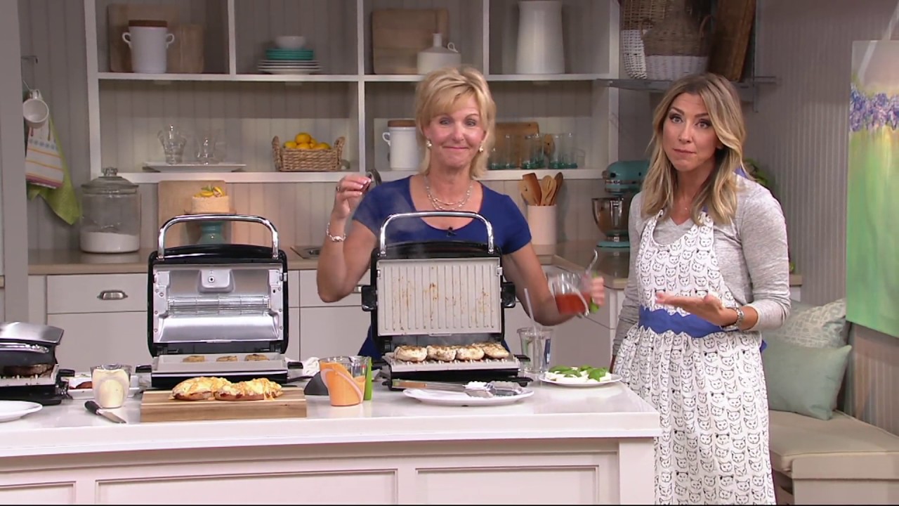 George Foreman 5 Serving Grill & Broil w/ 5 Nonstick Plates on QVC ...
