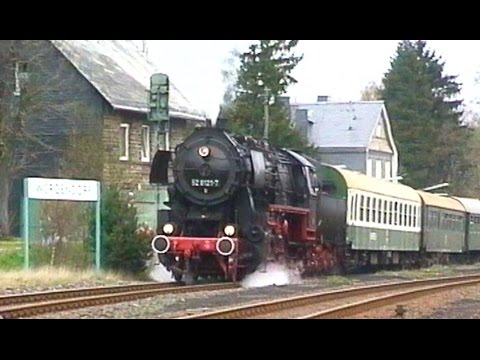 Dampfzug Betzdorf - Haiger mit Dampflok 52 8121 / April 1998 - YouTube