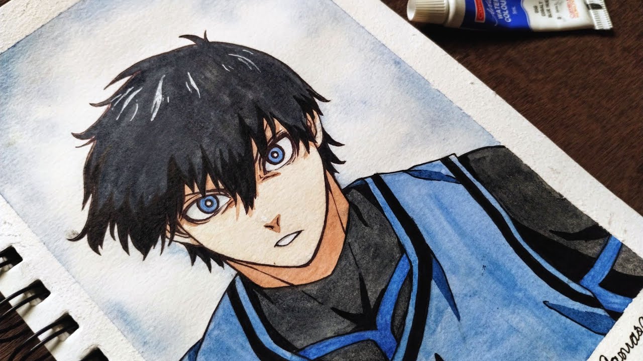 I DREW ISAGI FROM BLUE LOCK 🔵| Anime drawing| Art💙 - YouTube