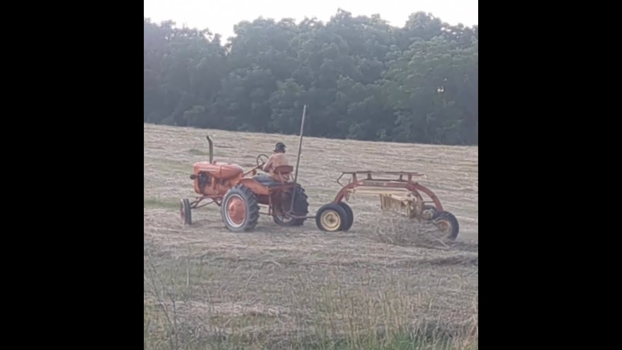 Raking, baling, and moving hay - YouTube