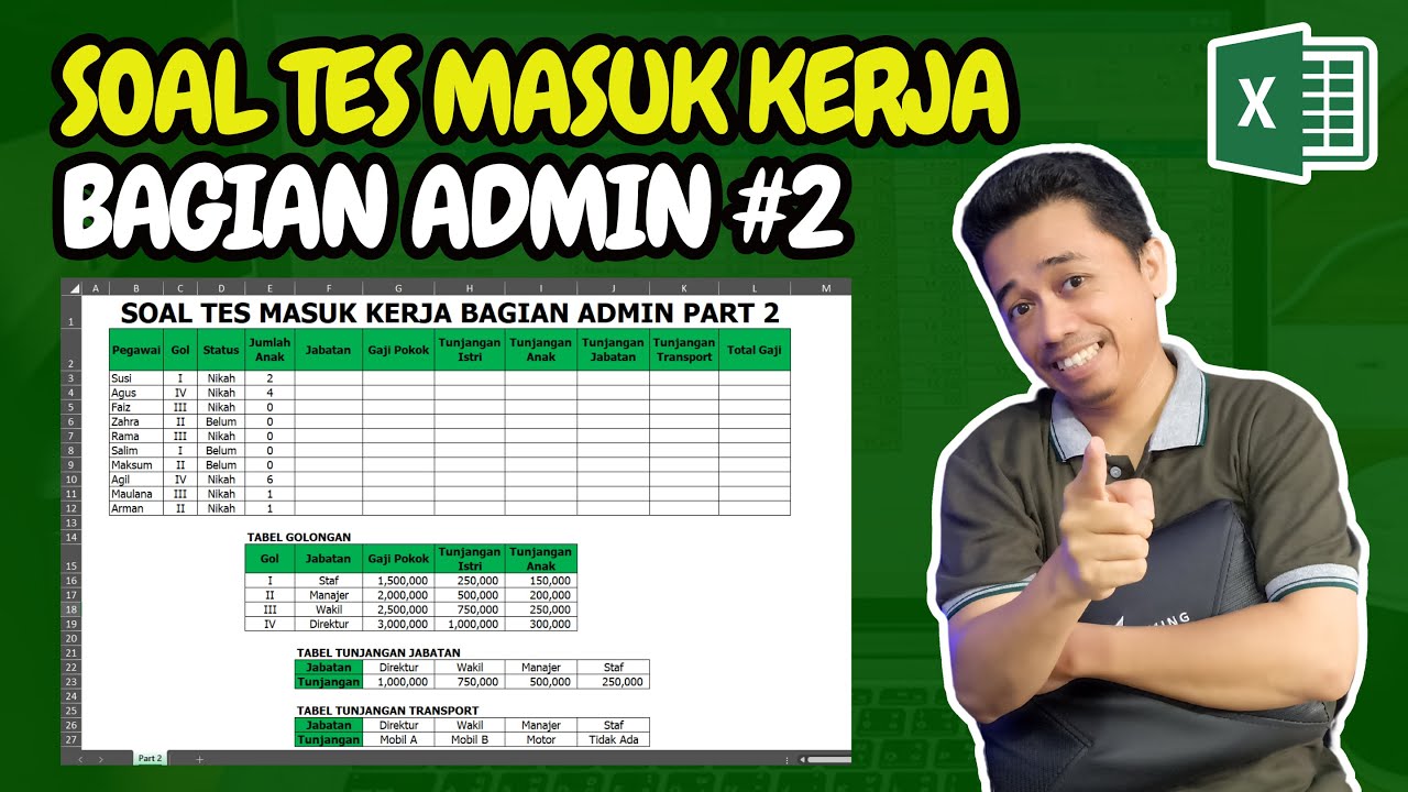 Soal Tes Masuk Kerja Bagian Admin Part 2 - YouTube