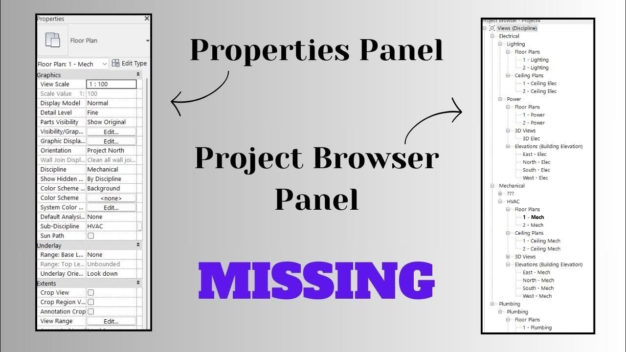 Revit Properties Panel And Project Browser Missing | Revit | BIM - YouTube