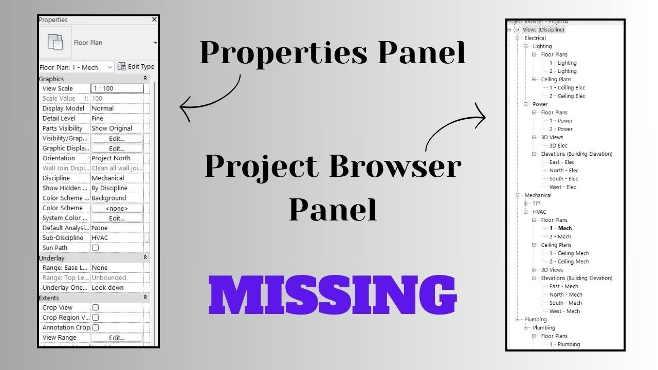 Revit Properties Panel And Project Browser Missing Revit BIM YouTube Revit Properties Panel And Project Browser Missing Revit BIM YouTube