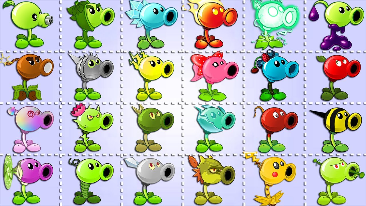 Pvz2 All PEA Plants use Plant-Food Attack Gargantuar Zombie Fight ...