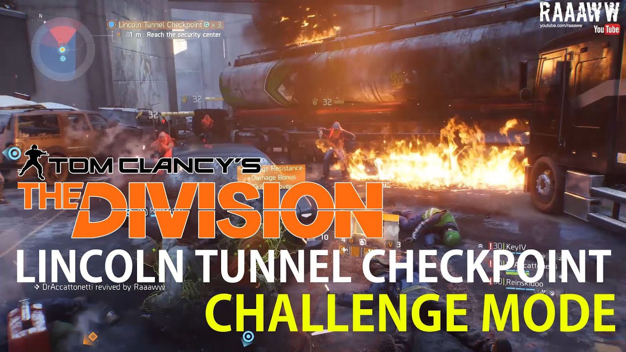 The Division Lincoln Tunnel Checkpoint Challenge Mode - YouTube