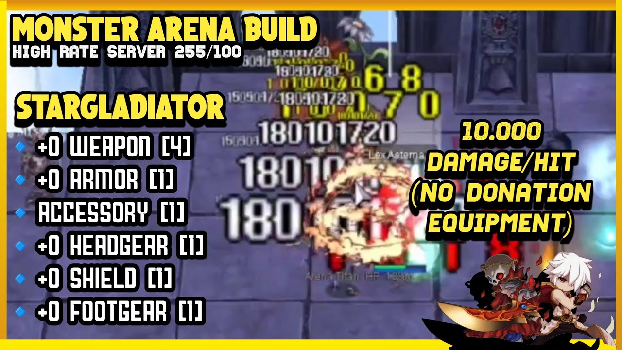 BUILD & JOB TERBAIK UNTUK NPC MONSTER ARENA (NO DONATION) HIGH RATE ...