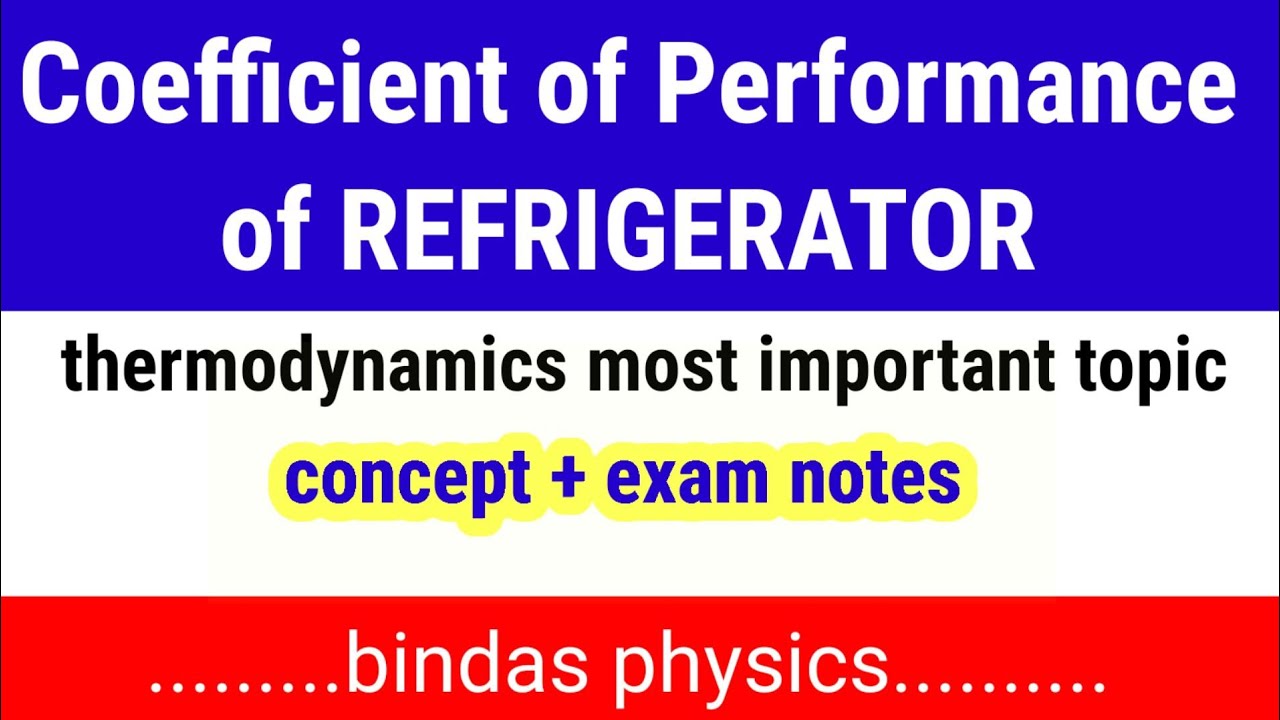coefficient of performance refrigeration || coefficient of performance ...