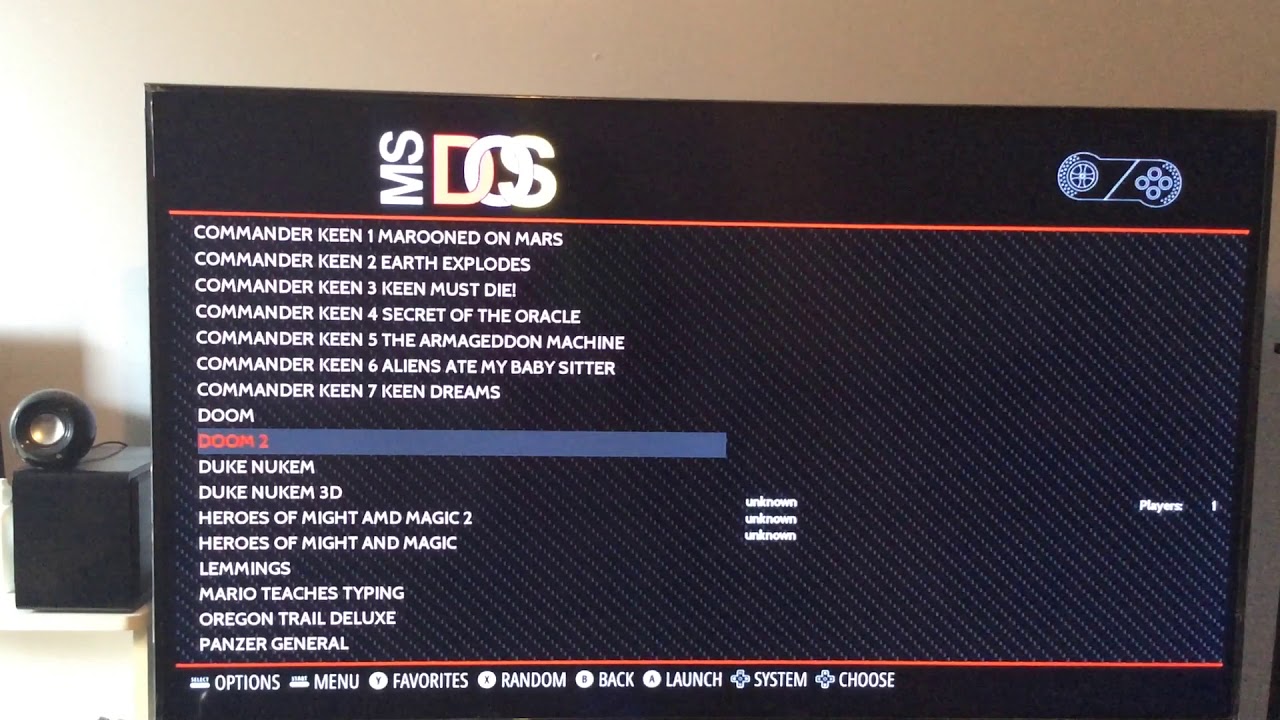 RetroPie MS DOS game list - YouTube
