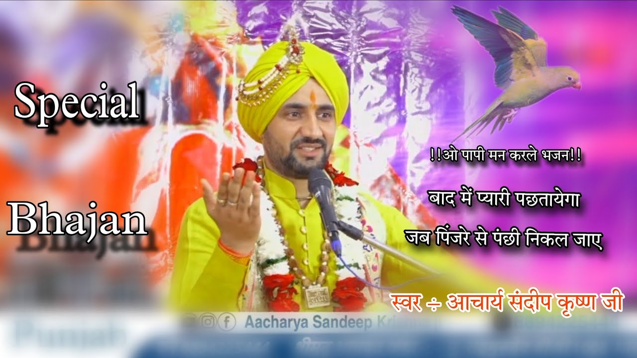 ओ पापी मन करले भजन | बाद में प्यारे पछतायेगा || जब पिंजरे से पंछी निकल ...