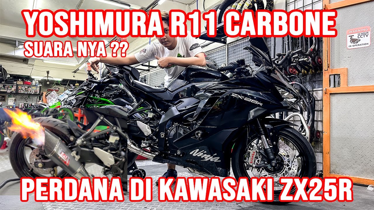 REVIEW KNALPOT YOSHIMURA R11 ZX25R - YouTube