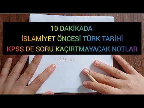 1) İslamiyet Öncesi Türk Tarihi 50  nokta atışı bilgi | 10 DAKİKADA KPSS TARİH