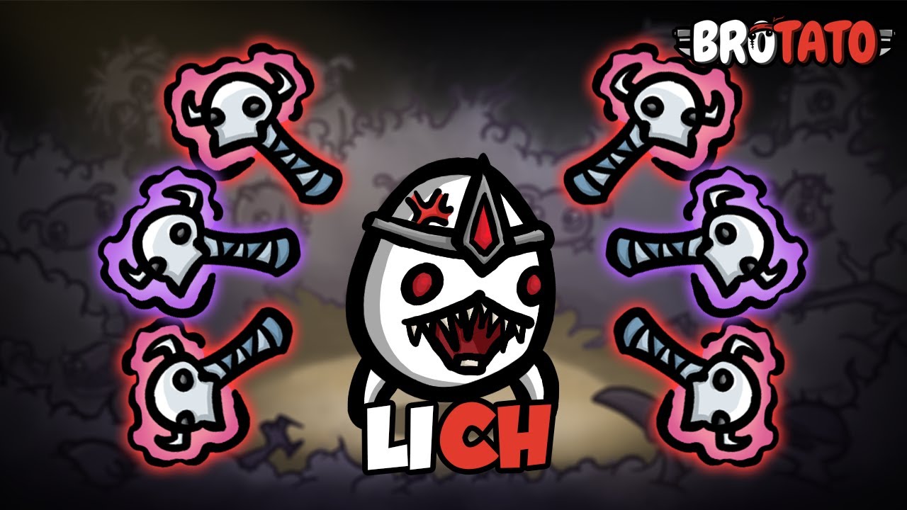 Using DARK MAGIC to POP the ALIENS with LICH in Brotato - YouTube