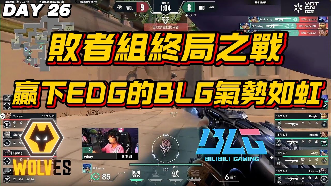 【VCT CN】敗者組終局之戰 贏下EDG的BLG氣勢如虹 | BLG vs WOL | White卯咪 | 特戰英豪 | STAGE 1 | 2025 VCT | - YouTube