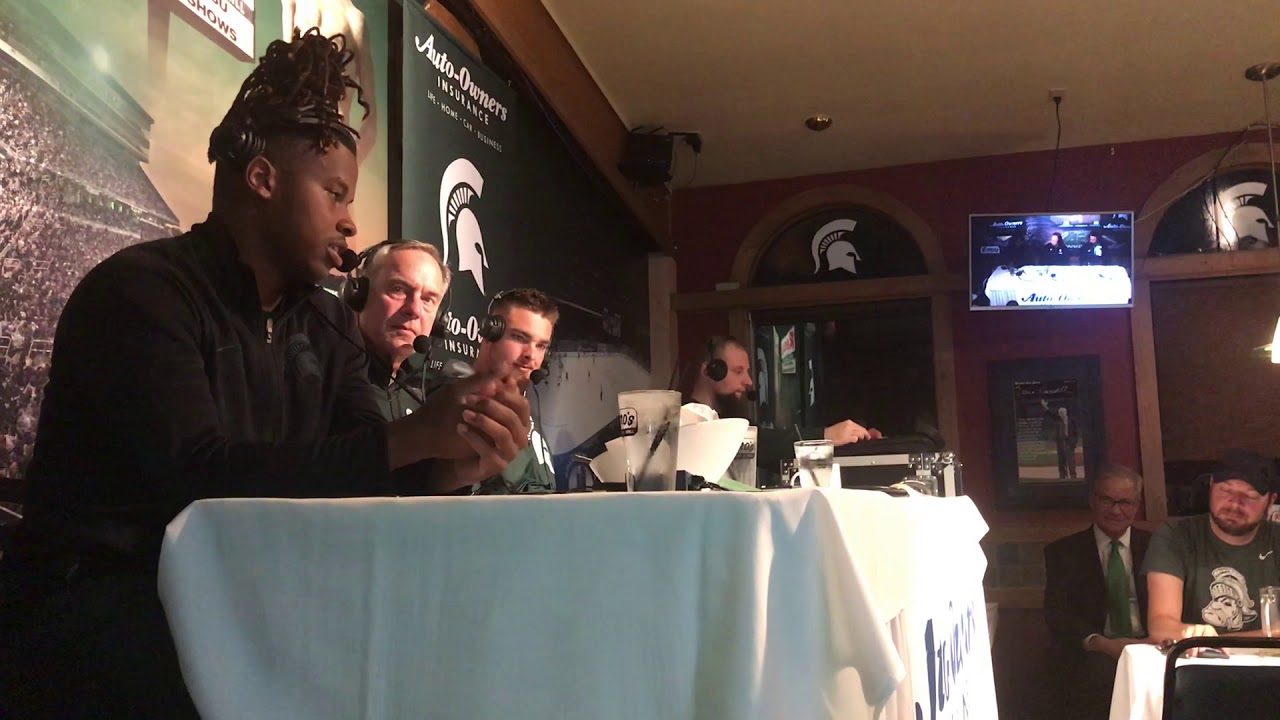 2017 Michigan State Mark Dantonio Show with player segments - YouTube