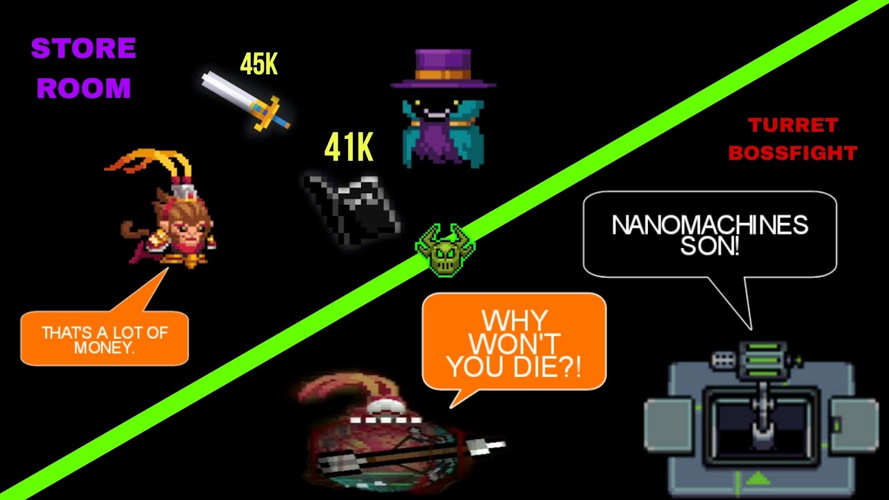 Exploring the store and bonus room in level 1000+, Plus turret ...