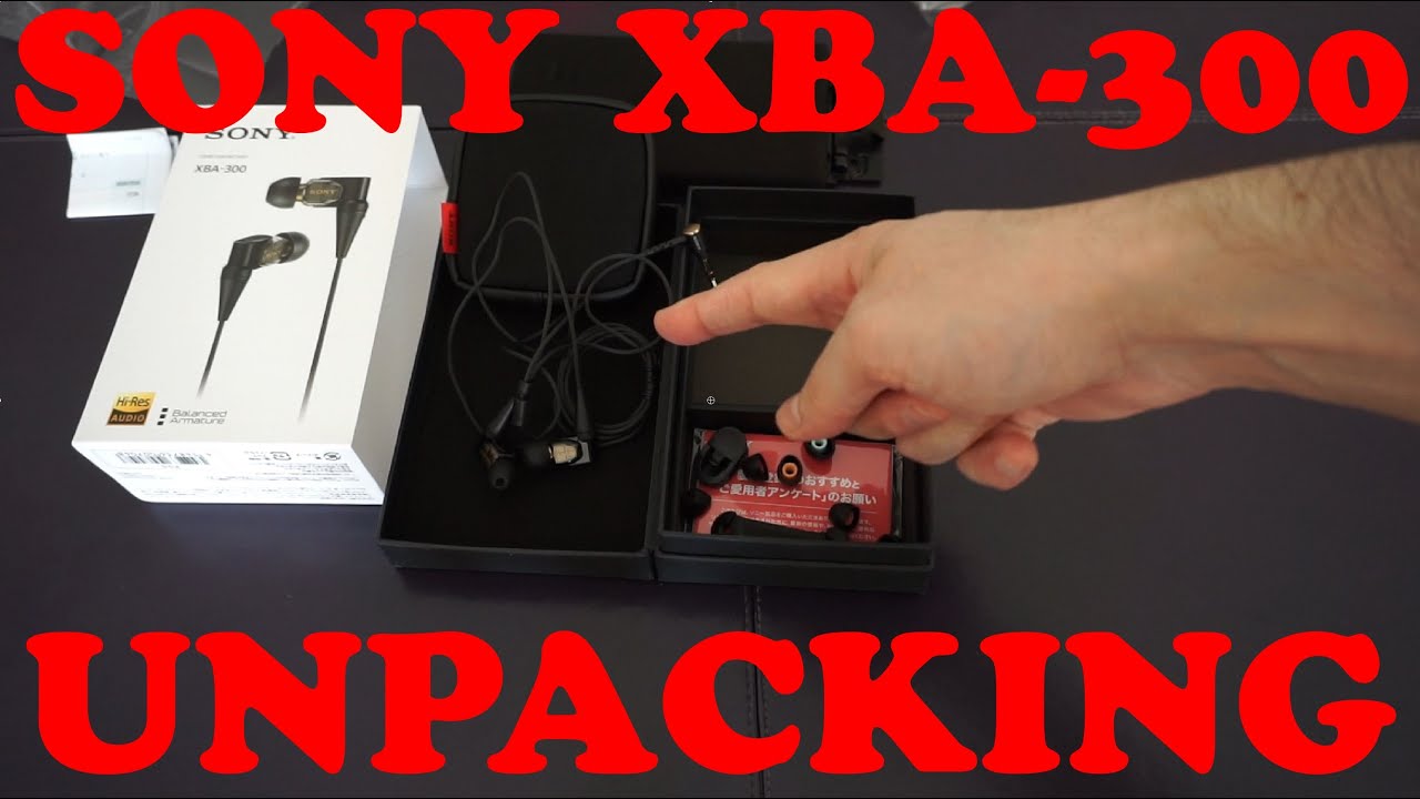 Unpacking: Sony XBA - 300 In Ear Headphones - moesappreviews - YouTube