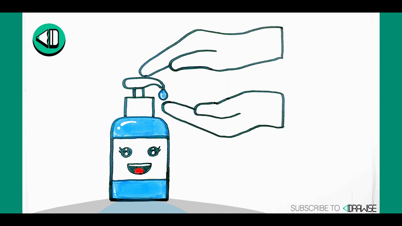 HOW TO DRAW SANITIZER WASHING HANDS Easy Covid-19 Awareness Tutorial ...