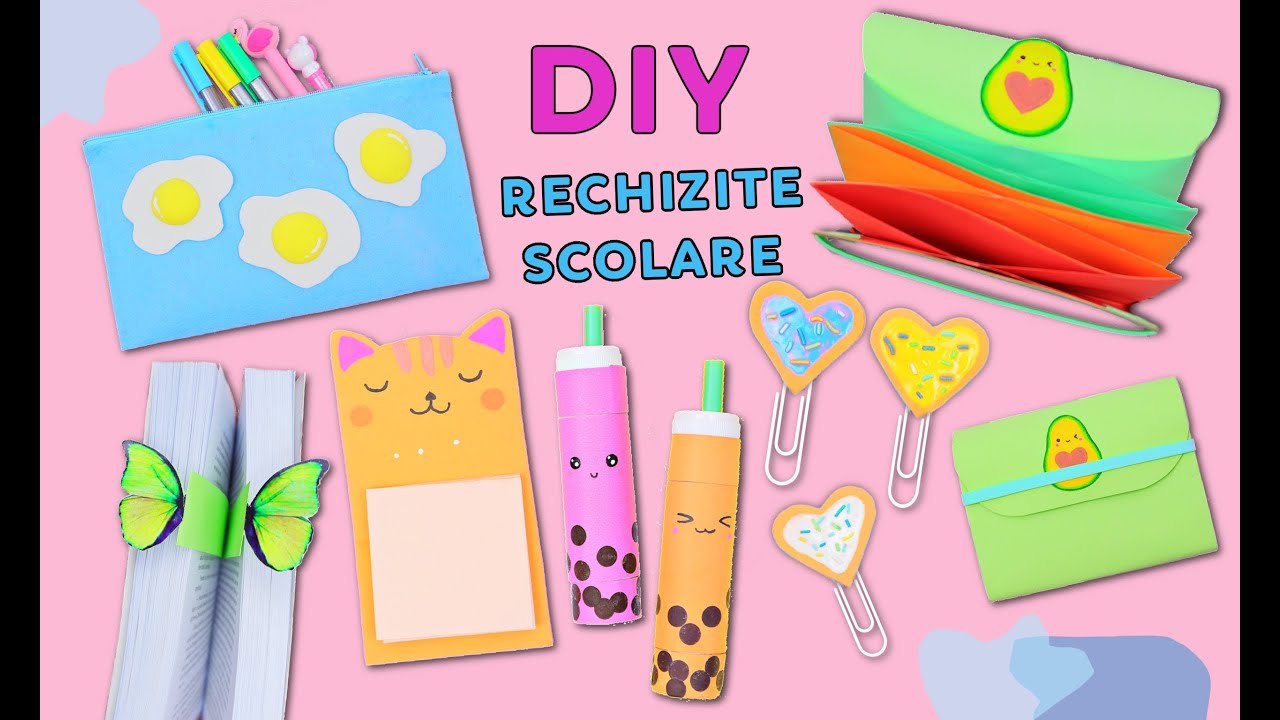 7 IDEI DE RECHIZITE SCOLARE - Cum Sa-ti Faci Propriile Rechizite Pentru ...