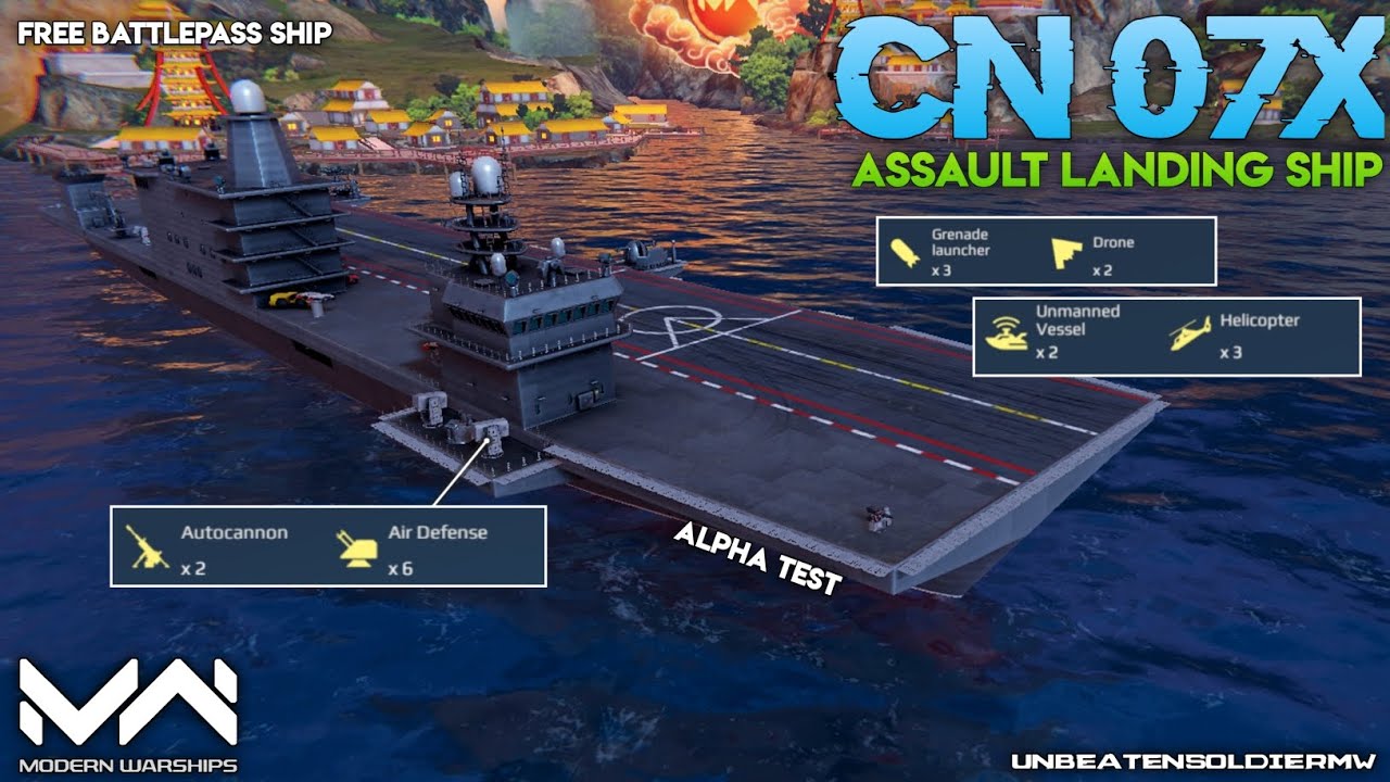 Modern Warships : CN 07X ( Assault Landing Ship ) Free BP Ship || Alpha ...