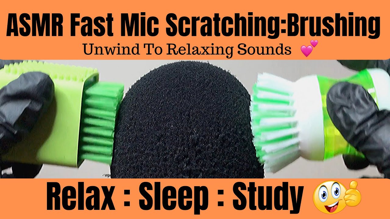 🎧 ASMR Fast Mic Scratching Brushing Tapping | Bristle Sounds To Relax ...