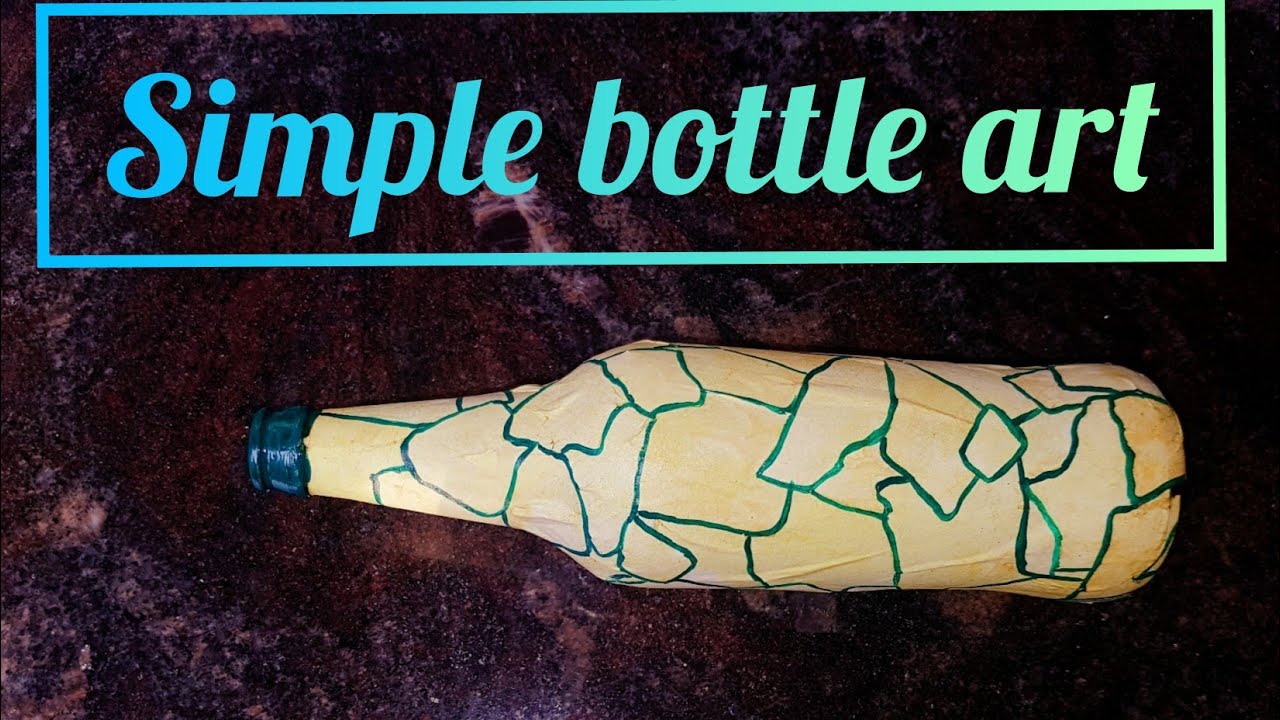 SIMPLE BOTTLE ART USING PAPER - YouTube