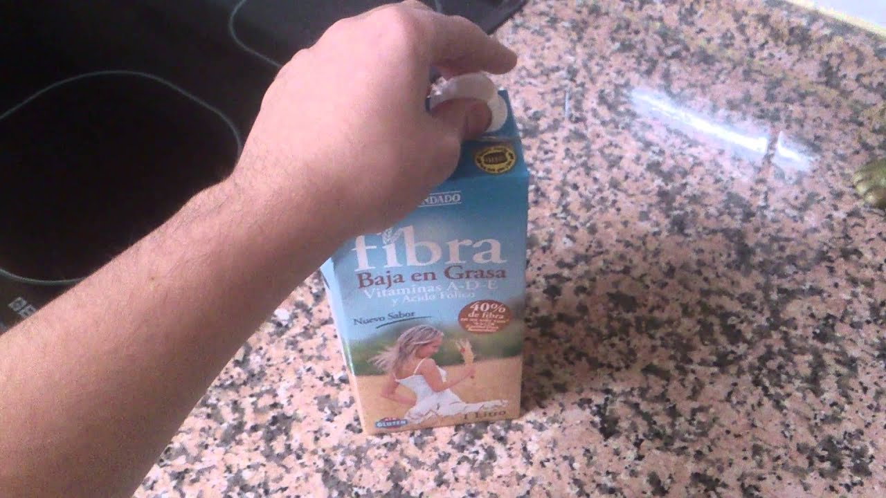 Como abrir un tetra brik de leche. - YouTube
