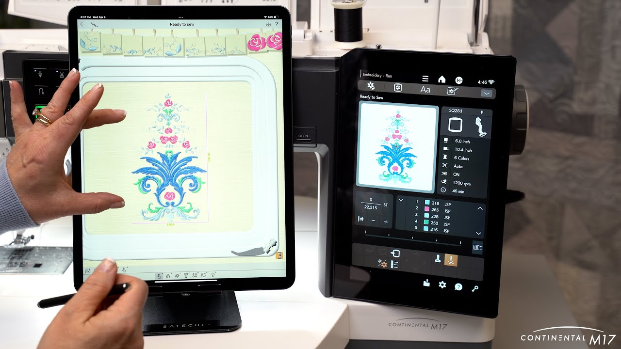 Introduction to Janome Embroidery Link App for the Continental M17 ...