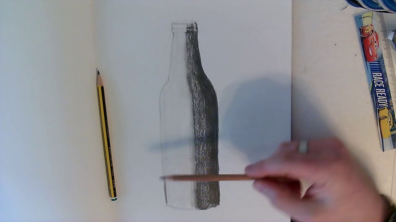Drawing a bottle using tone - YouTube