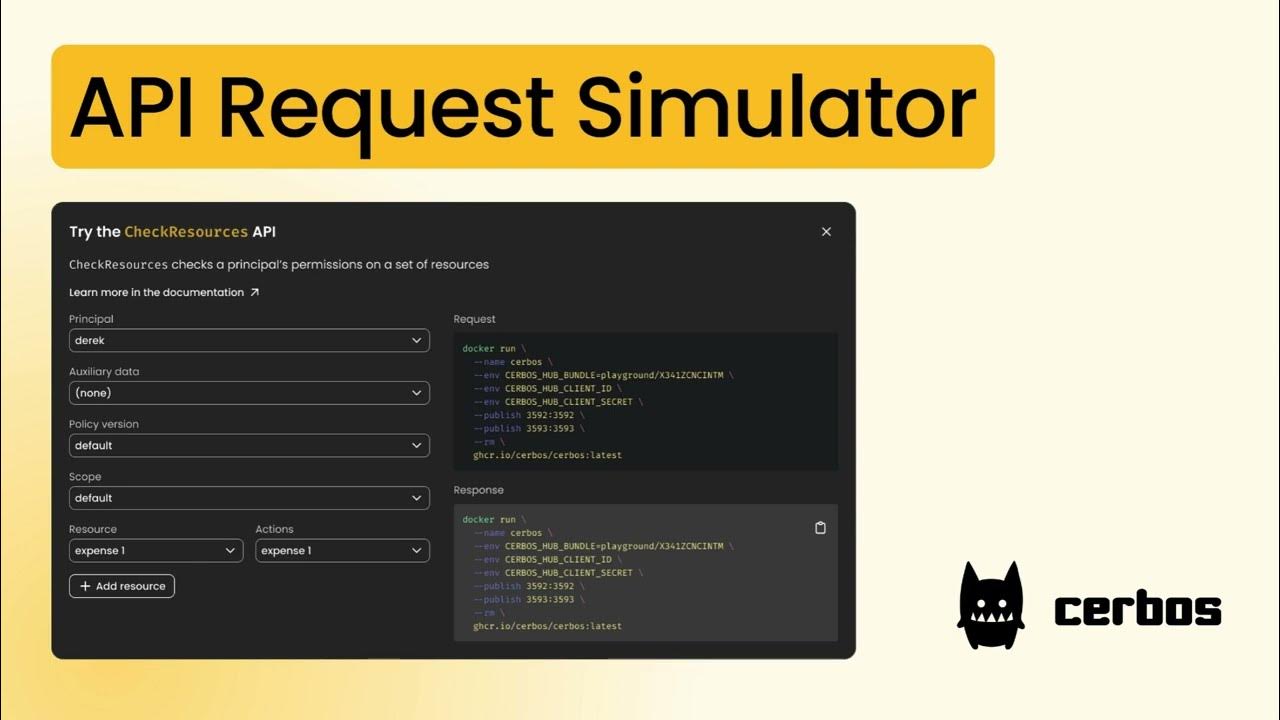 Cerbos Hub - API Request simulator - YouTube