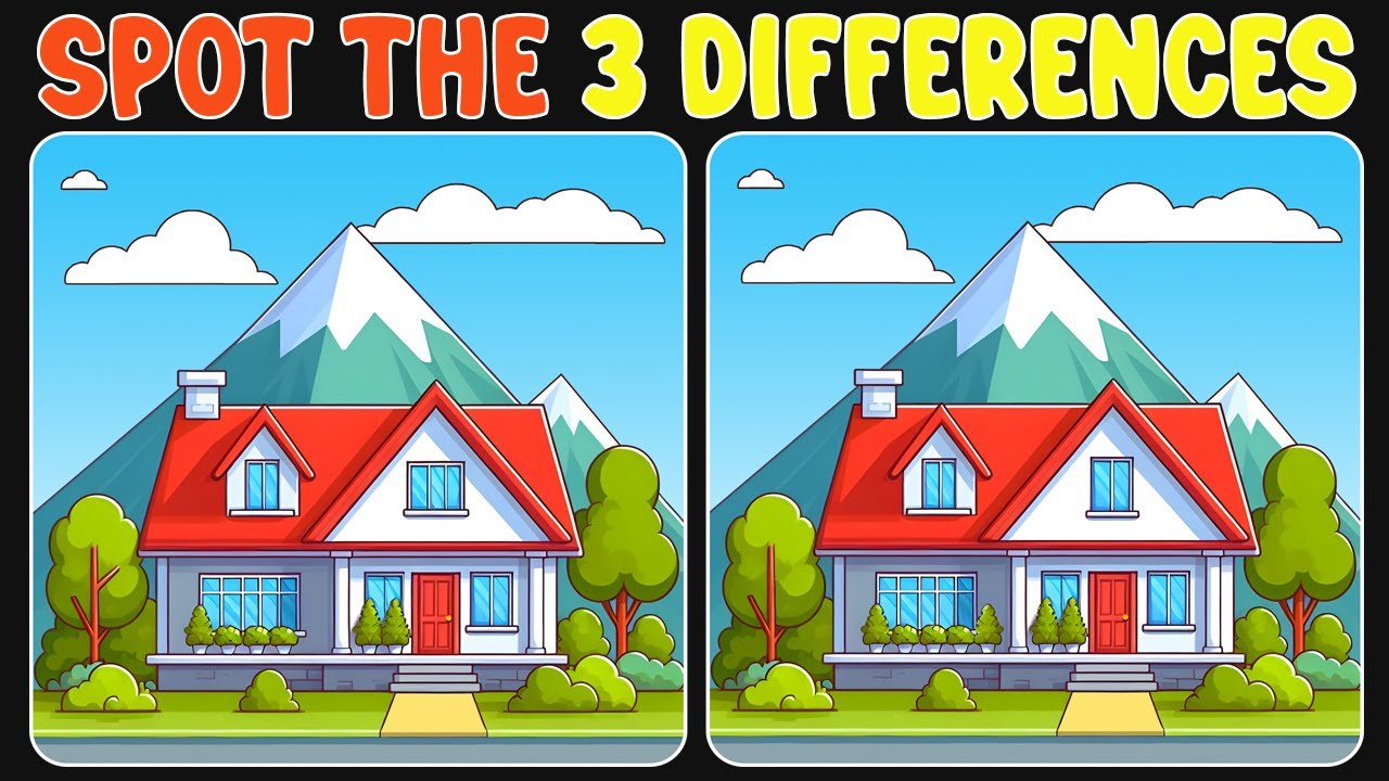 Spot The Difference : IQ Test - Find All 3 Differences | Find The ...