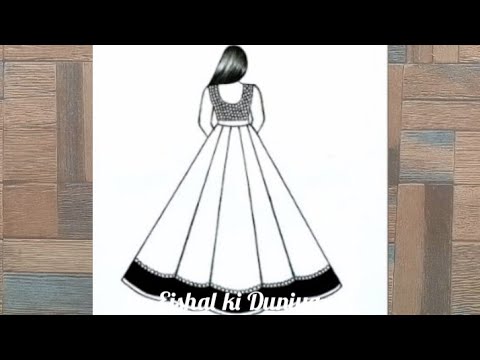 How to draw a beautiful girl with pencil shading backside | How to draw ...