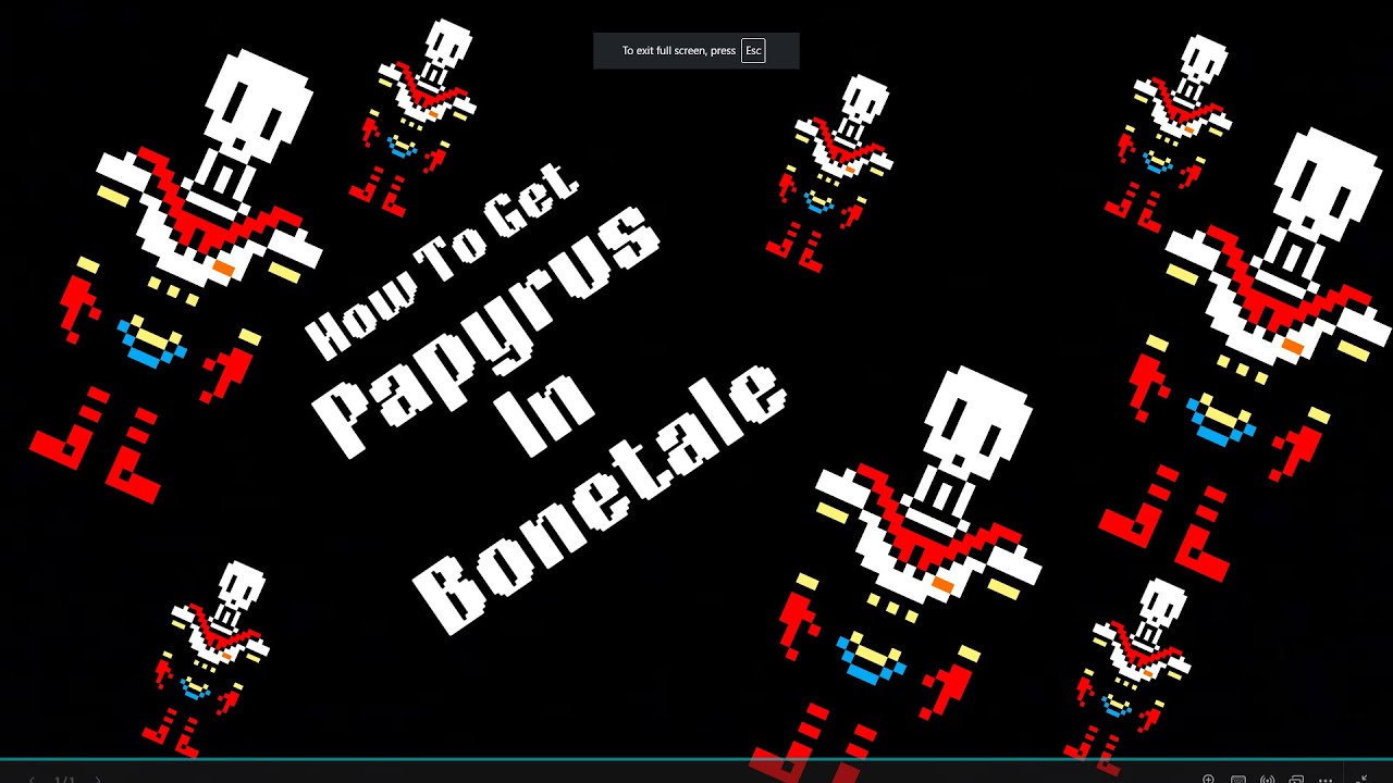 How To Get Papyrus In Bonetale - YouTube