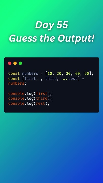 rest operator in javascript #javascript #interview #coding #code #shorts #viralvideo #like # ...