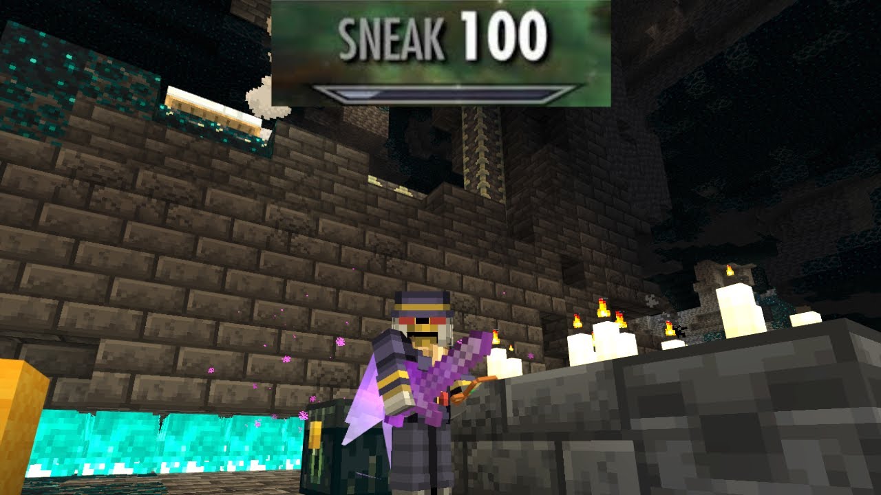 Sneaking for swift sneak in Minecraft Bedrock - YouTube