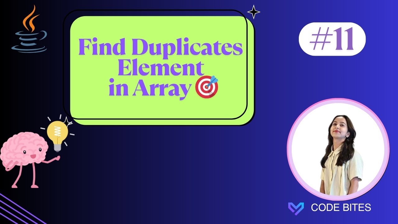 How to Find Duplicate Elements in an Array | Java Interview Question Explained - YouTube