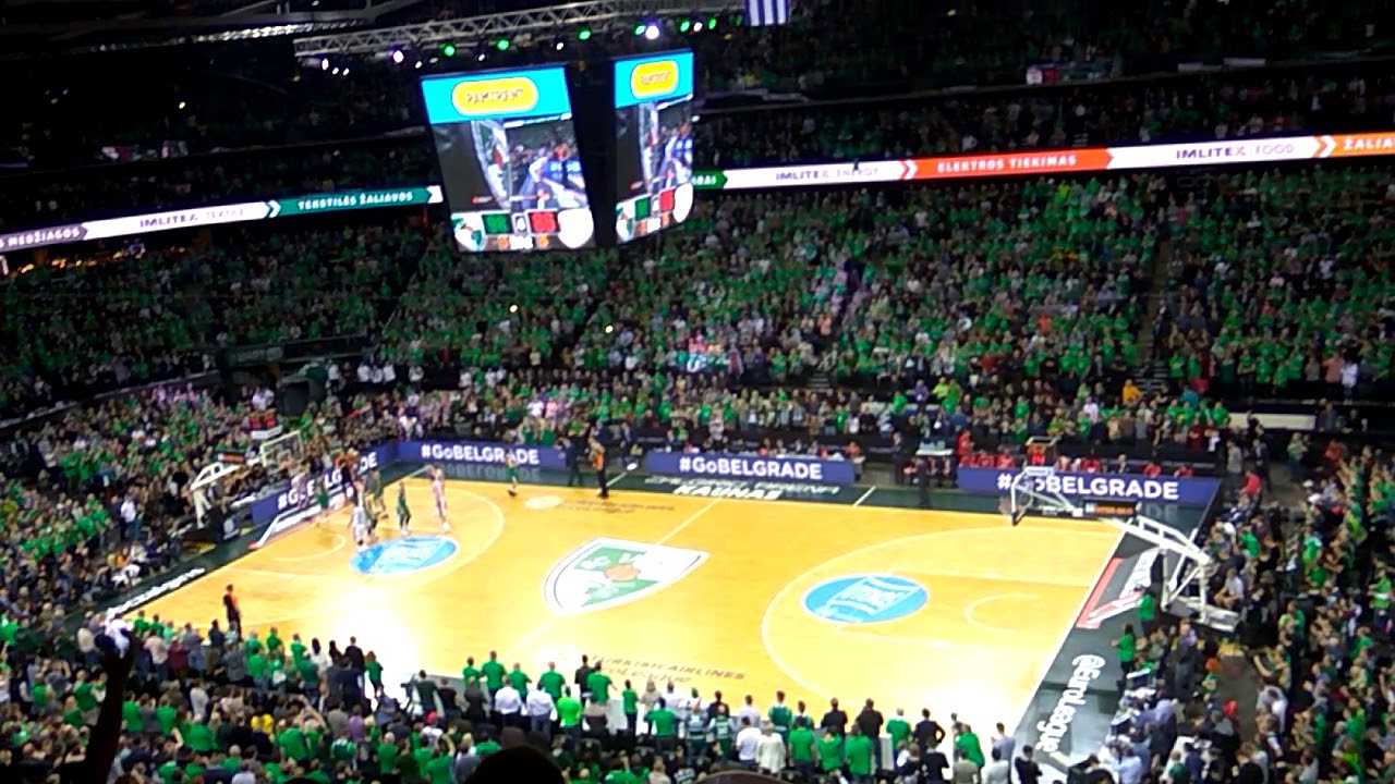 04.26 Zalgirio arena ZALGIRIS OLYMPIAKOS last 2 minutes... ZALIA BALTA ...