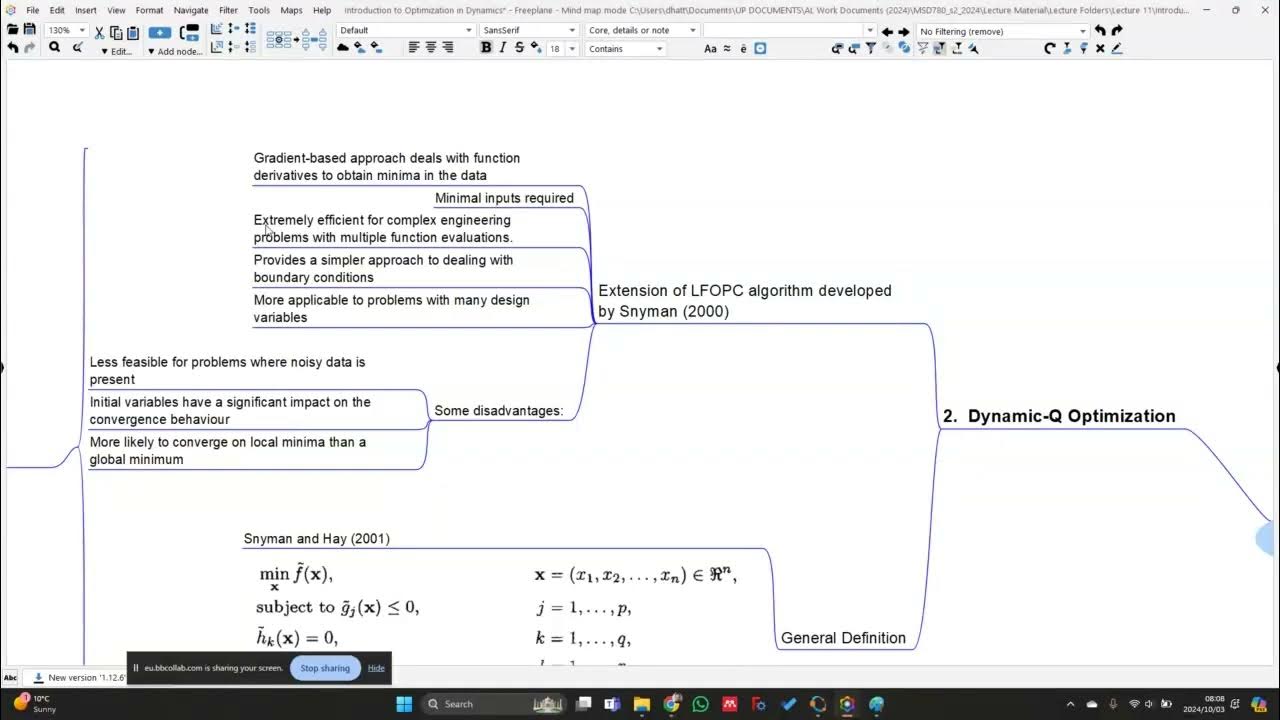 MSD 780 2024 - Lecture 9 - The Dynamic-Q Optimization Algorithm - YouTube